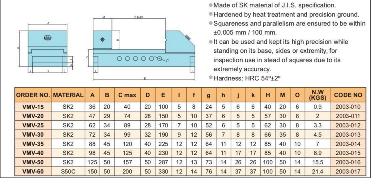 Precision Milling Vice SK | Machining Tools | Niktools – Nik Tools