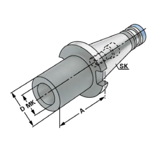 Toolholder ISO for endmiles with taper shank and thread | Machining ...
